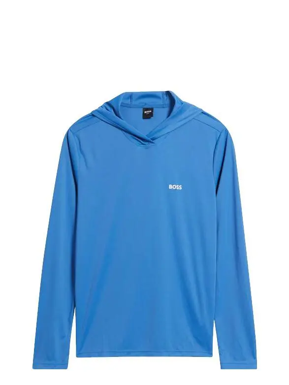 BOSS Hooded Long Sleeve Rashguard - Bright Blue