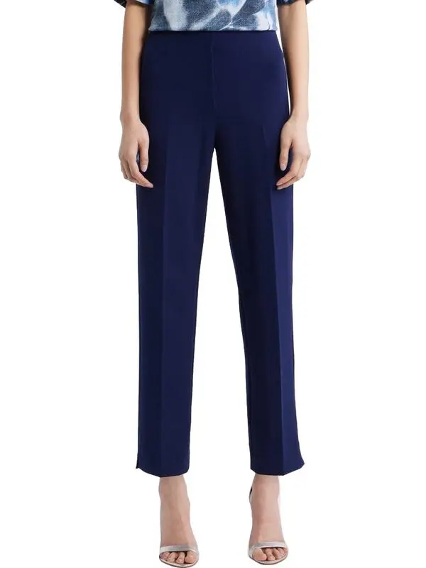 Anne Klein Hollywood Waist Straight Leg Ankle Pull-on Pants - Distant Mountain