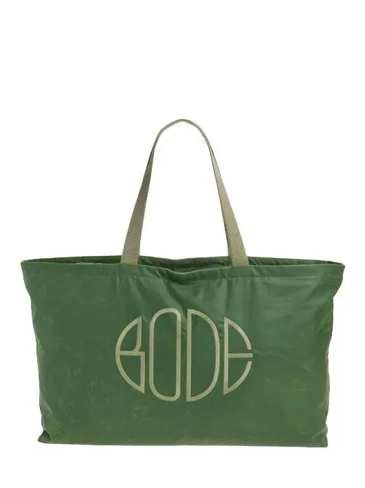 BODE Waxed Cotton Zip Tote - Green