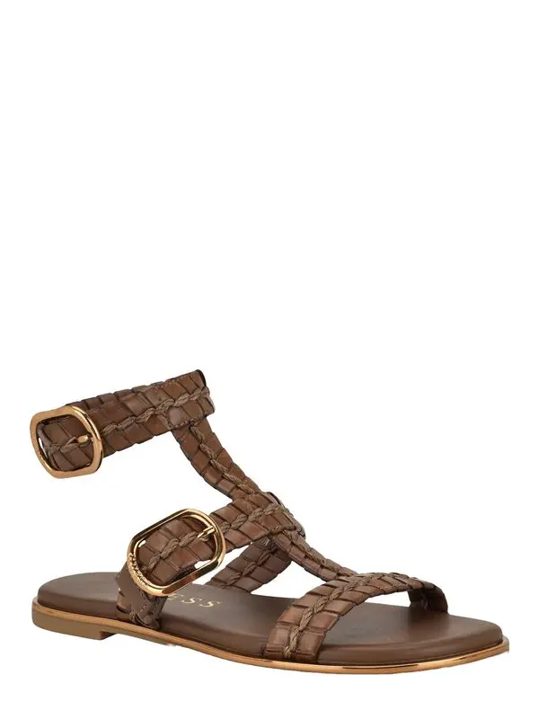 Guess Ankle Strap Sandal - Dark Brown