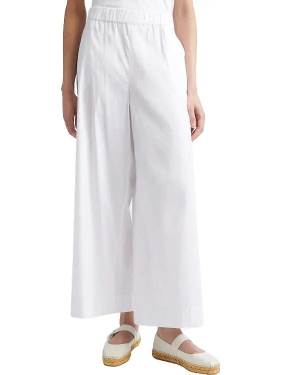 Max Mara Wide-leg Pull-on Pants - Optical White