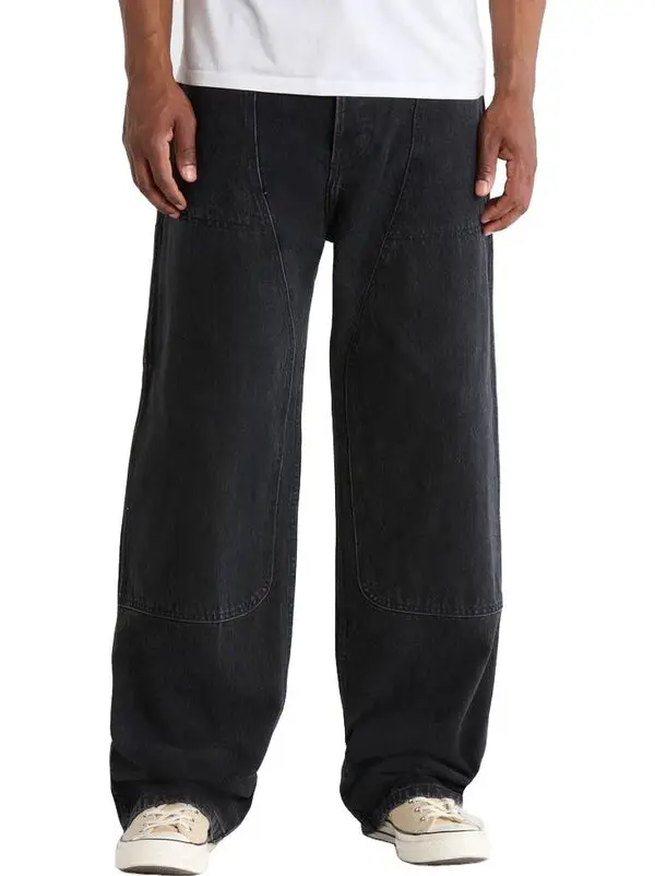 BRAIN DEAD Wide-leg Carpenter Jeans - Washed Black