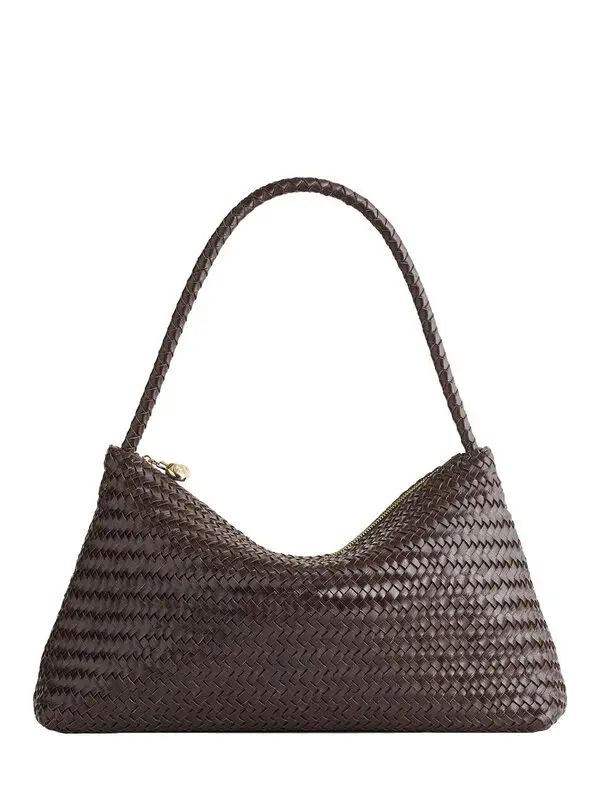 Madewell The Signature Woven Leather Shoulder Bag - Coffee Bean