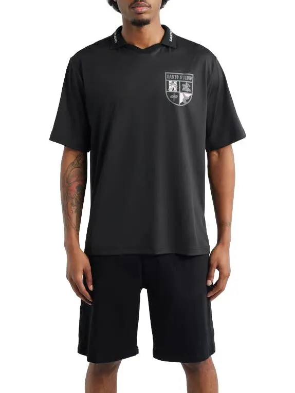 SANTO STUDIO Crest Club Polo - Black