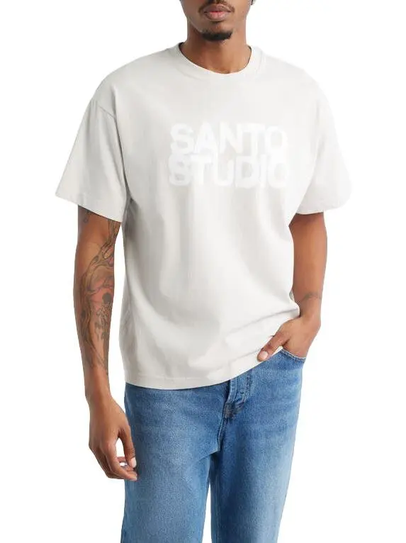 SANTO STUDIO Fullprint Drappo Graphic T-shirt - Grey