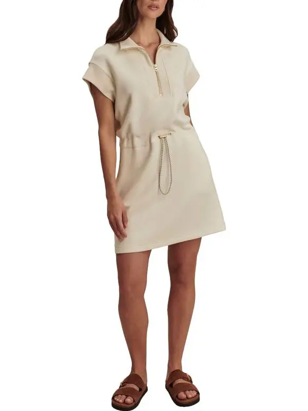 Varley Avaya Half-zip Mini Dress - Pristine