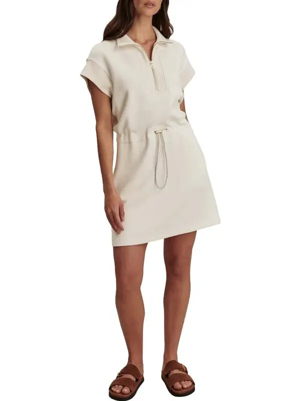 Varley Avaya Half-zip Mini Dress - Pristine