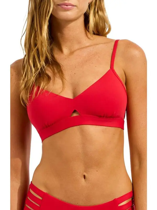 Seafolly Collective Hybrid Bikini Top - Cosmo Red
