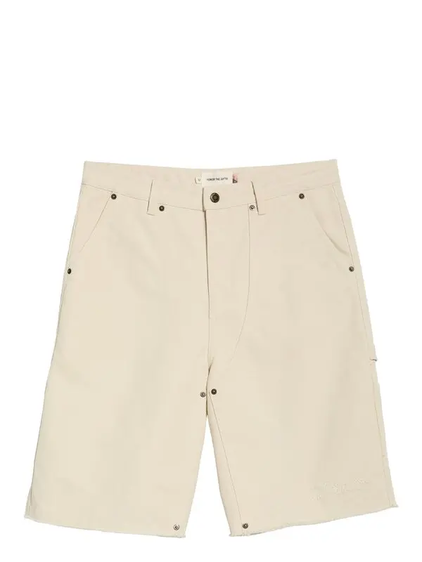 HONOR THE GIFT 88 Cotton Blend Carpenter Shorts - Bone
