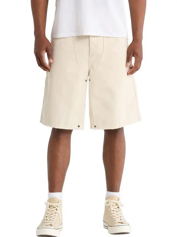 HONOR THE GIFT 88 Cotton Blend Carpenter Shorts - Bone