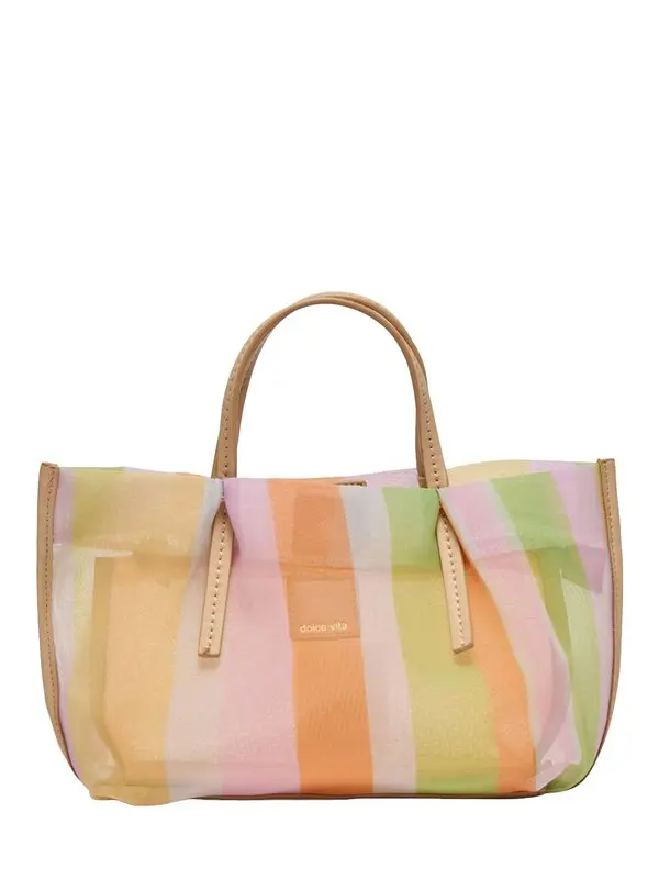 Dolce Vita Selene Mesh Tote Bag - Pink Stripe Multi