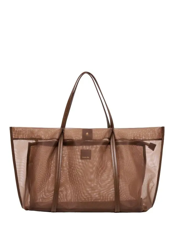 Dolce Vita Aislin Mesh Tote Bag - Chocolate
