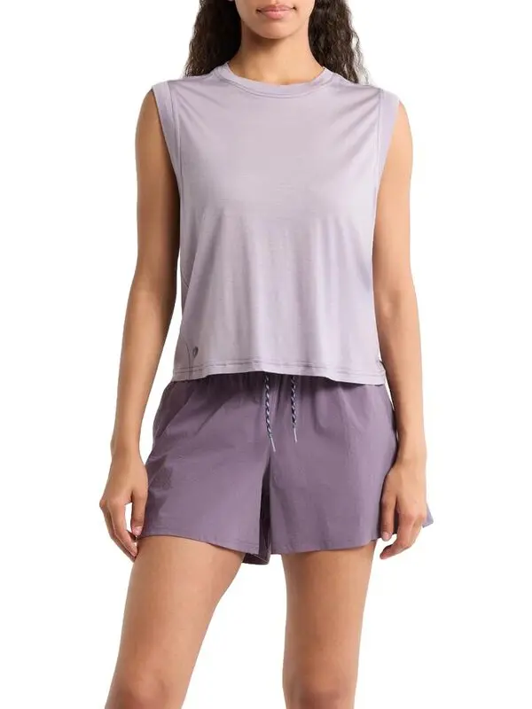 Smartwool Active Ultralite Crop Tank - Purple Storm
