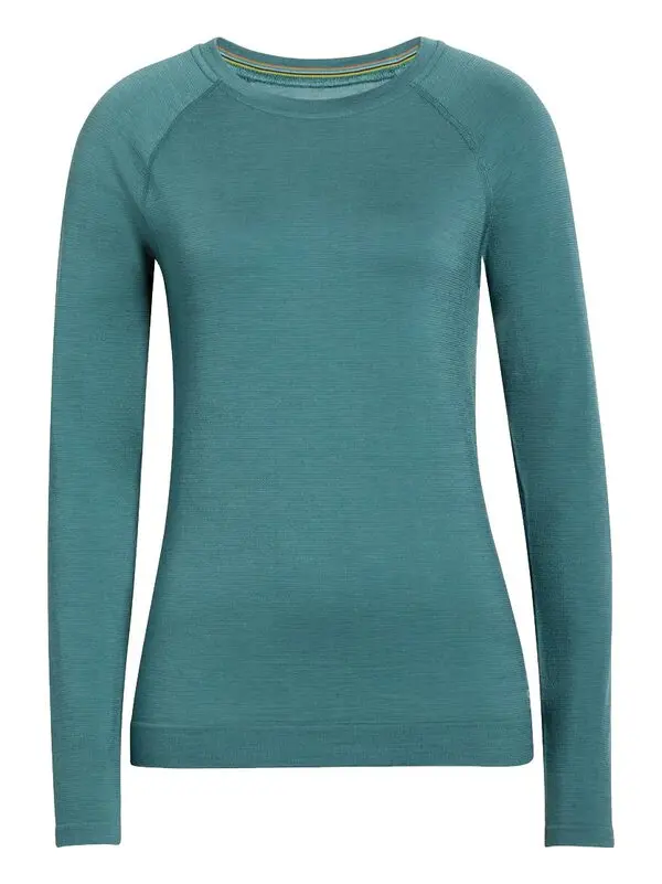 Smartwool All Season Merino Wool Blend Base Layer Crew Top - Dusty Teal