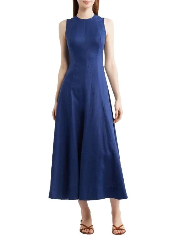 REFORMATION Cecila Sleeveless Linen Maxi Dress - Danube