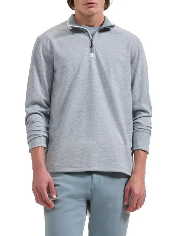 Bugatchi Soft Touch Quarter Zip Pullover - Shark