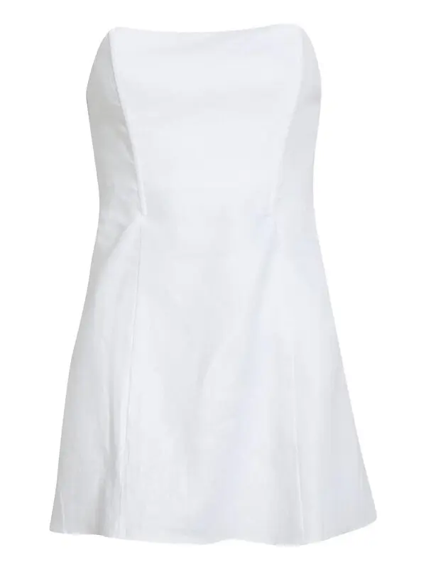 REFORMATION Aurina Linen Strapless Top - White