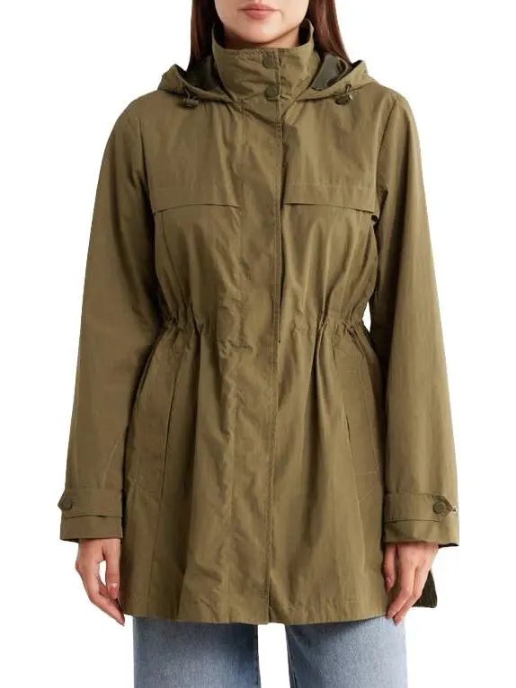 Bernardo Lightweight Anorak - Olive/plaid