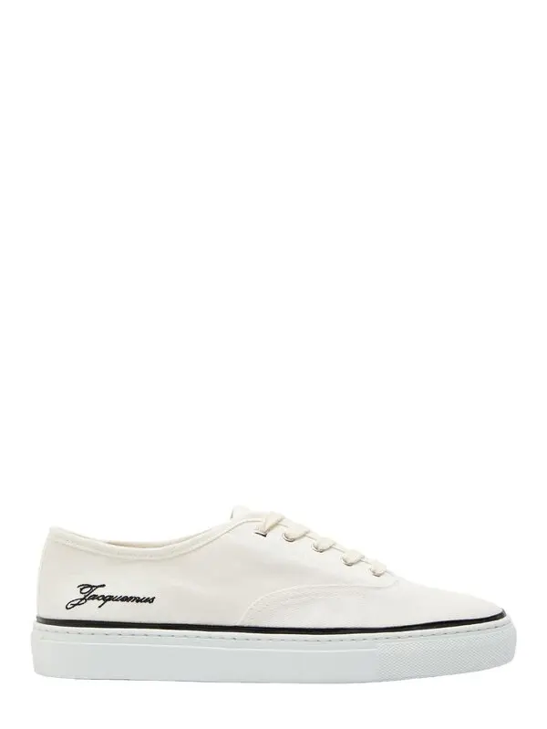 Jacquemus Les Fefe Logo-embroidered Sneakers - Off White