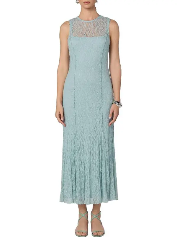 Astr The Label Annabella Lace Overlay Midi Dress - Seafoam