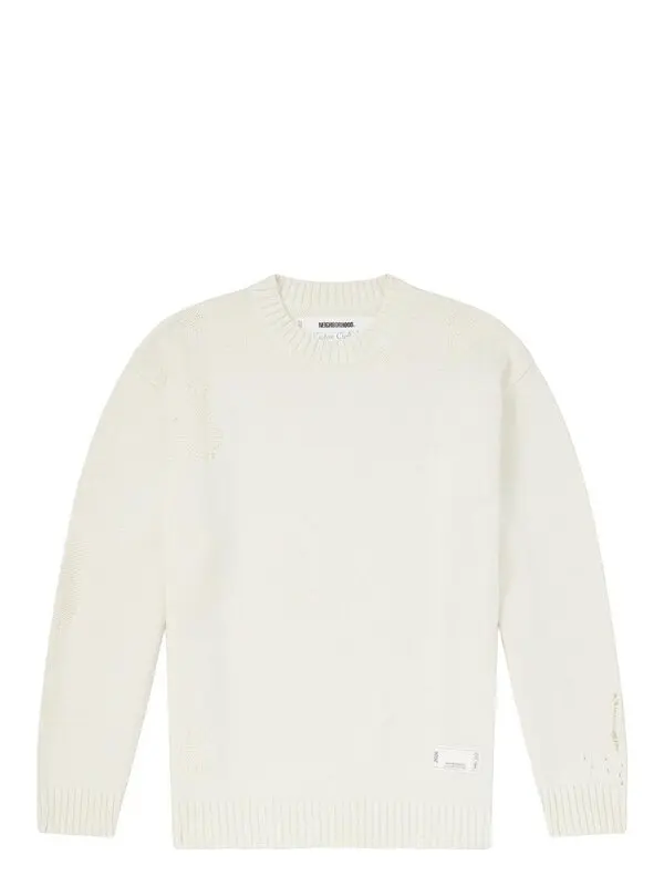 NEIGHBORHOOD Savage Cotton Crewneck Sweater - Neutrals