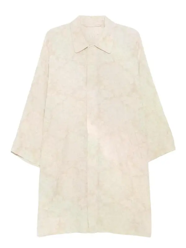 KINYAN LAM Patterned Collared Coat - Neutrals