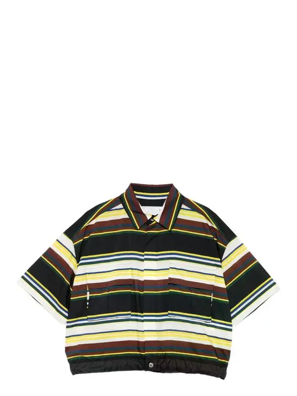 Sacai Striped Pocket Shirt - Brown