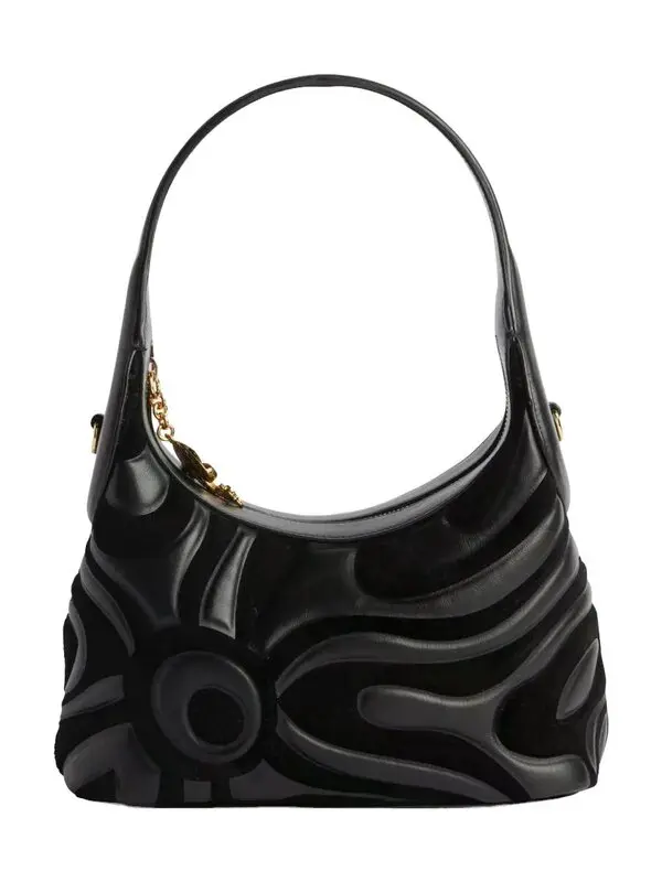 Emilio Pucci Marmo Embossed Leather Bag - Black