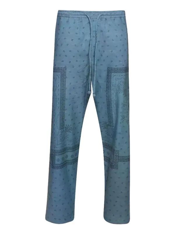 BAZISZT Bandana-print Trousers - Blue