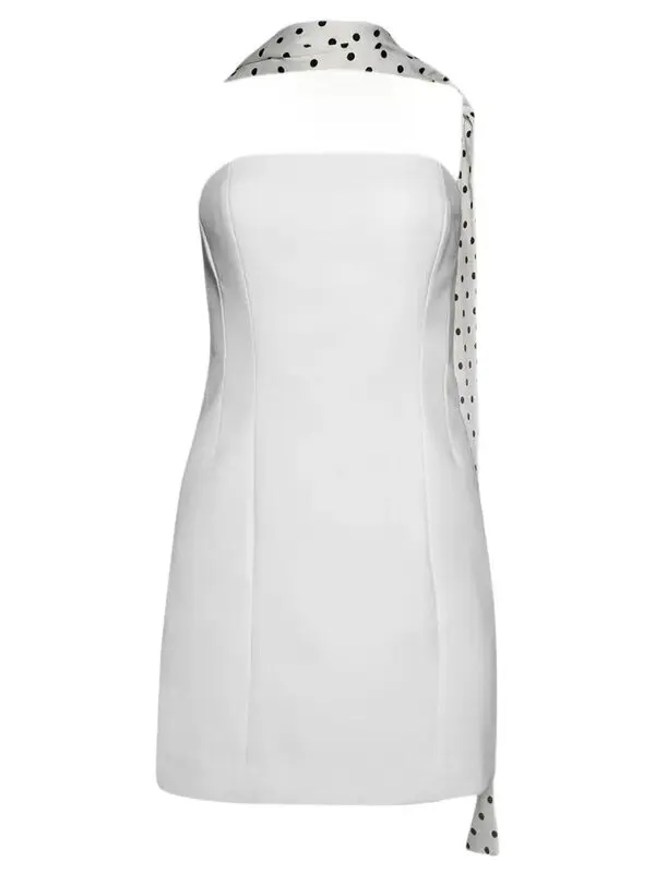 Florence & Fortitude Loren Polka-dot Strapless Dress - White
