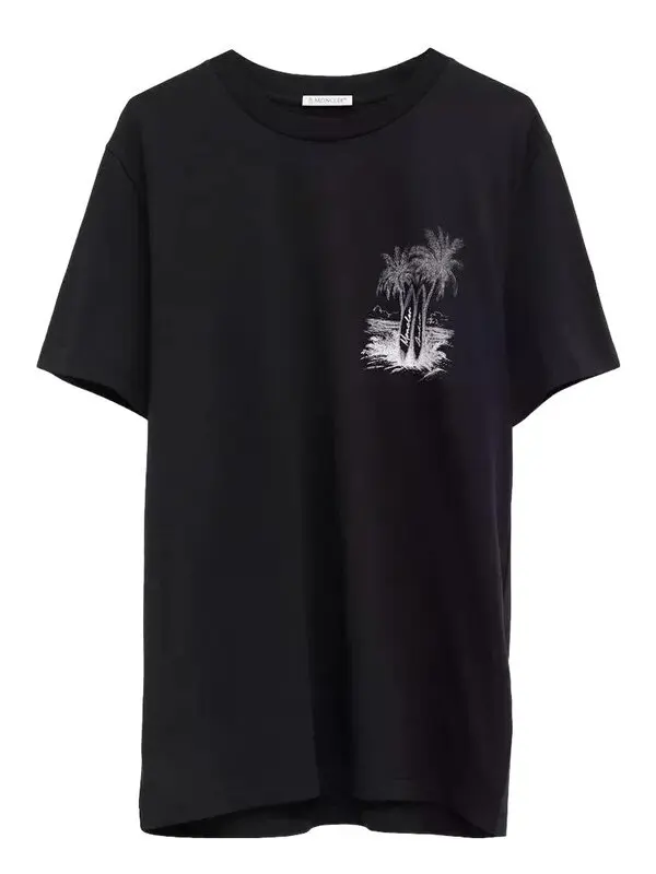 Moncler Beach Printed T-shirt - Black