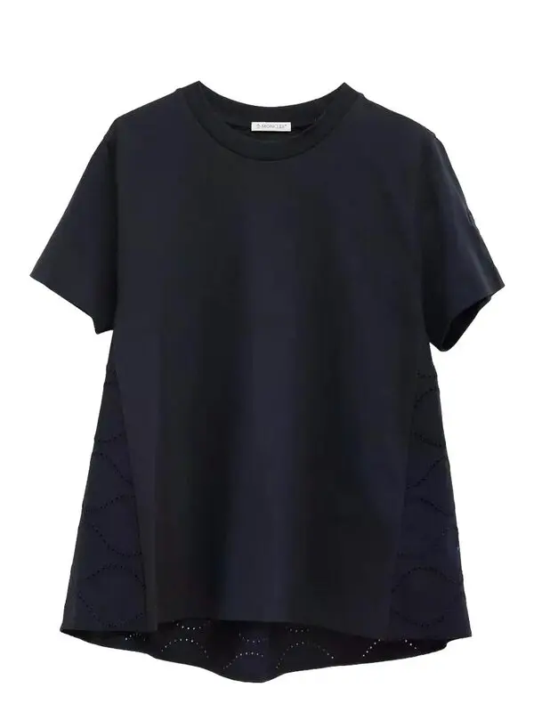 Moncler Eyelet Short-sleeve T-shirt - Blue