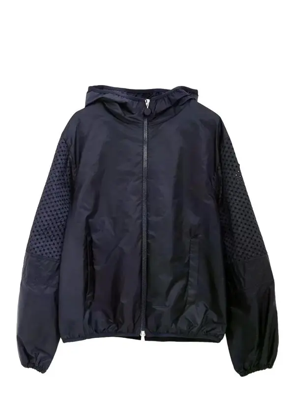 Moncler Zelkova Jacket With Geometric Perforations - Blue