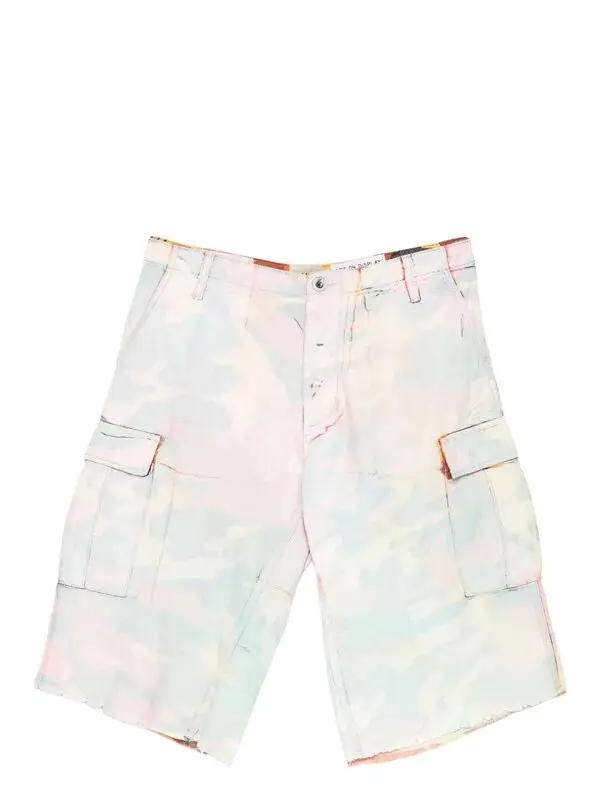 GALLERY DEPT. Camouflage Cargo Shorts - Pink