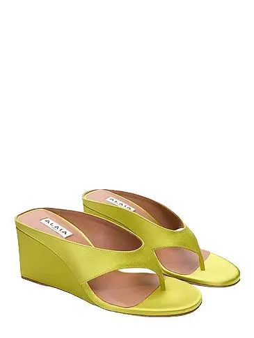 Alaïa Wedge Sandals - Lime