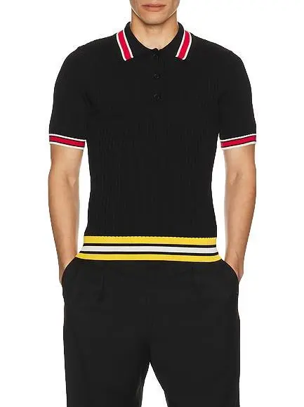 ENTIRE STUDIOS Ribbed Polo - Inferno