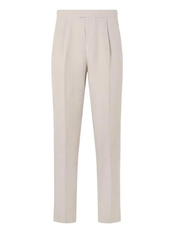 FAVOURBROOK Cooper Slim-fit Linen Trousers - Gray