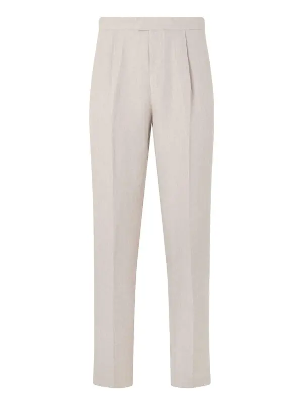 FAVOURBROOK Cooper Slim-fit Linen Trousers - Stone
