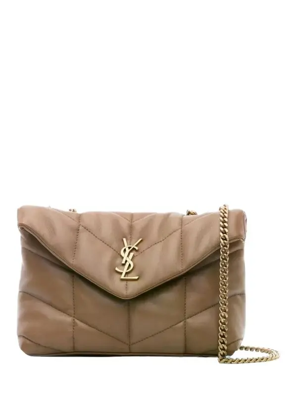 Saint Laurent Loulou Puffer Shoulder Bag - Brown