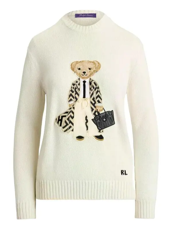 Ralph Lauren Bear-appliqué Sweater - Neutrals