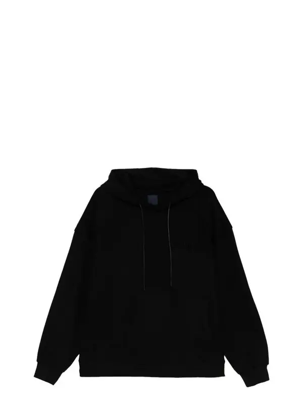JUUN.J Drawstring Hooded Sweatshirt - Black