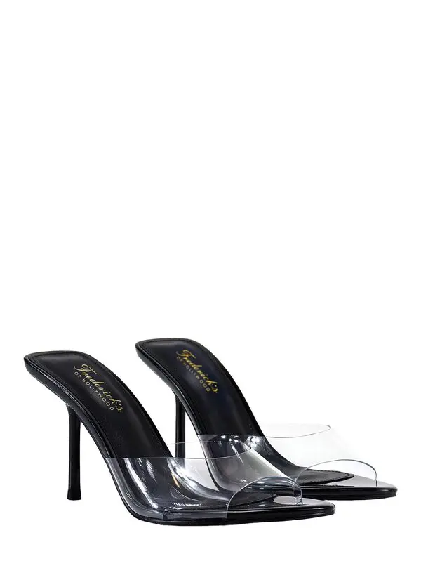 Frederick's Of Hollywood Shanya Mule - Clear/black