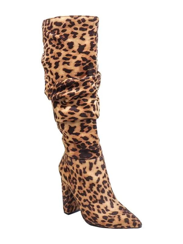 Frederick's Of Hollywood Leanne Slouchy Boots - Leopard