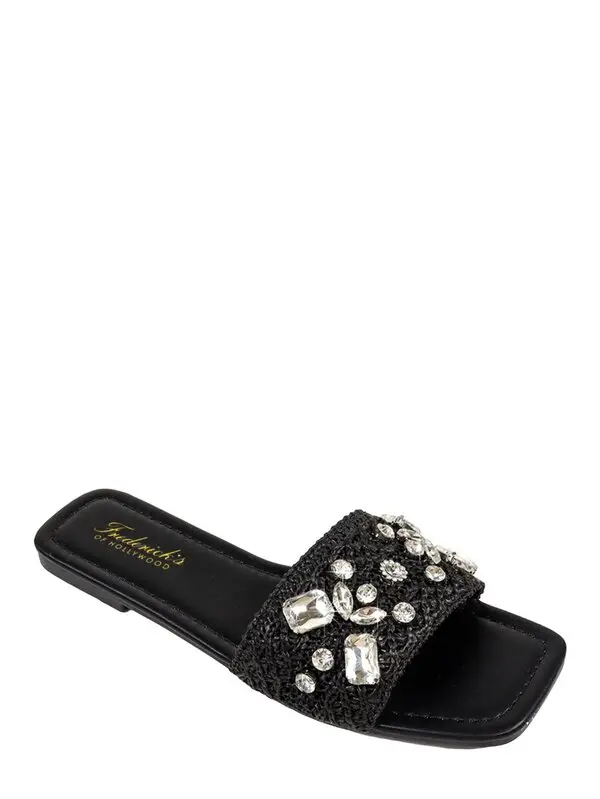 Frederick's Of Hollywood Valli Rhinestone Sandal - Black
