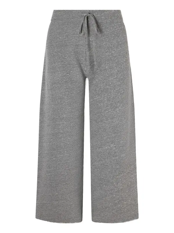NILI LOTAN Kiki Cropped Jersey Track Pants - Gray