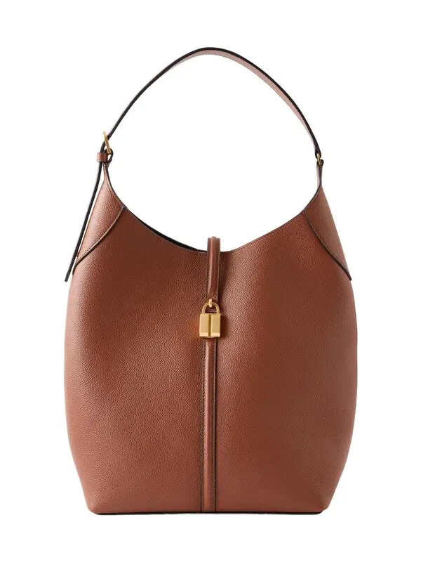 DEMELLIER The Siena Large Full-grained Leather Shoulder Bag - Brown