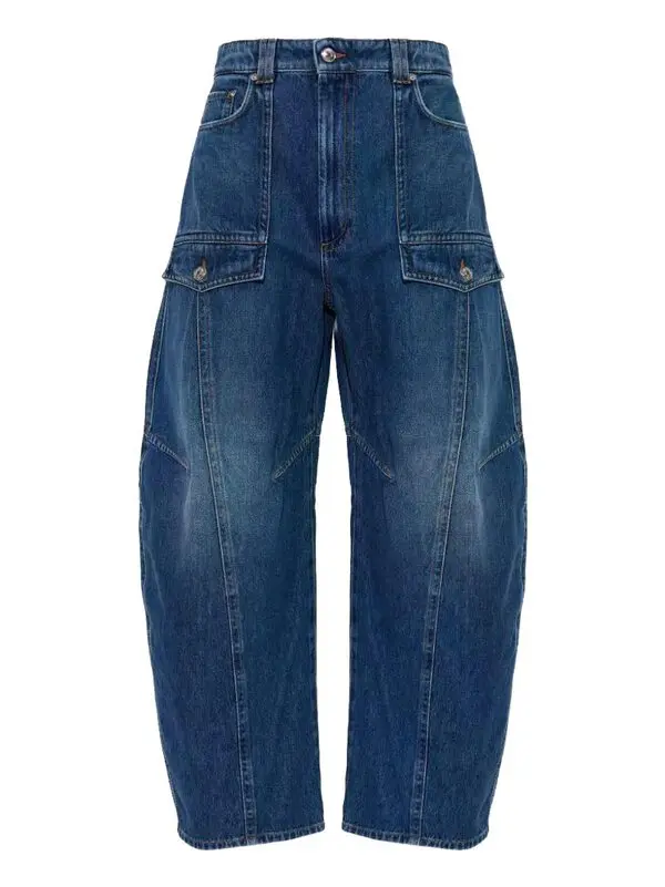 Sportmax Violino Wide-leg Cargo Jeans - Blue