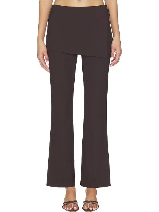 EAVES X Jasmine Tookes Dana Apron Pant - Espresso