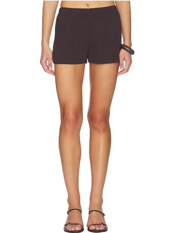 Amanda Uprichard Mariko Shorts - Cocoa