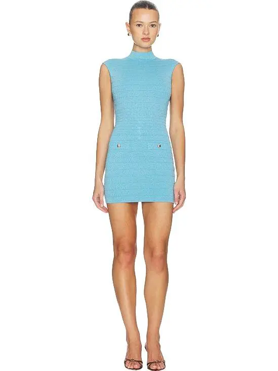 Retrofete Anaelle Mini Dress - Metallic Aqua
